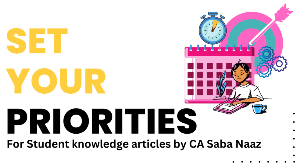 Set Your Priorities - Student Zone - Miraculous Taxes